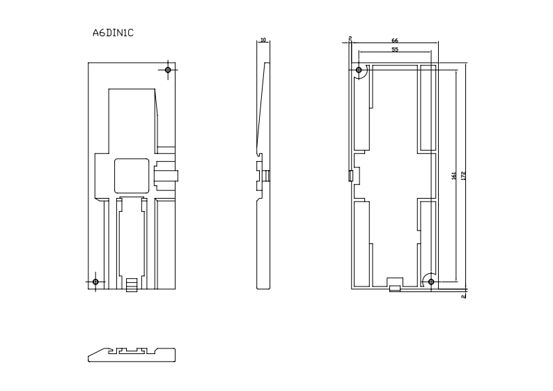A6DIN1C ダウンロード(外形図・CAD) ネットワーク関連製品 シーケンサ MELSEC 仕様から探す｜三菱電機 FA