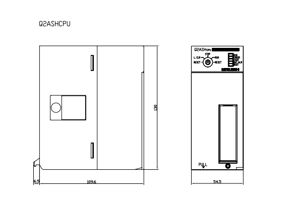 Q2ASHCPU ダウンロード(外形図・CAD) 仕様から探す｜三菱電機 FA